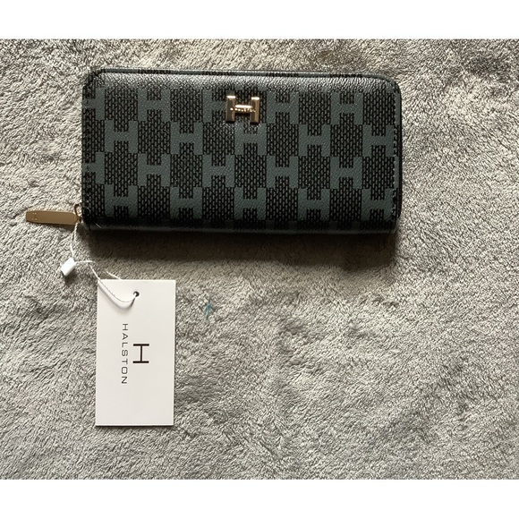 H by Halston | Bags | Halston Monogram Zip Around Wallet Nwt | Poshmark
